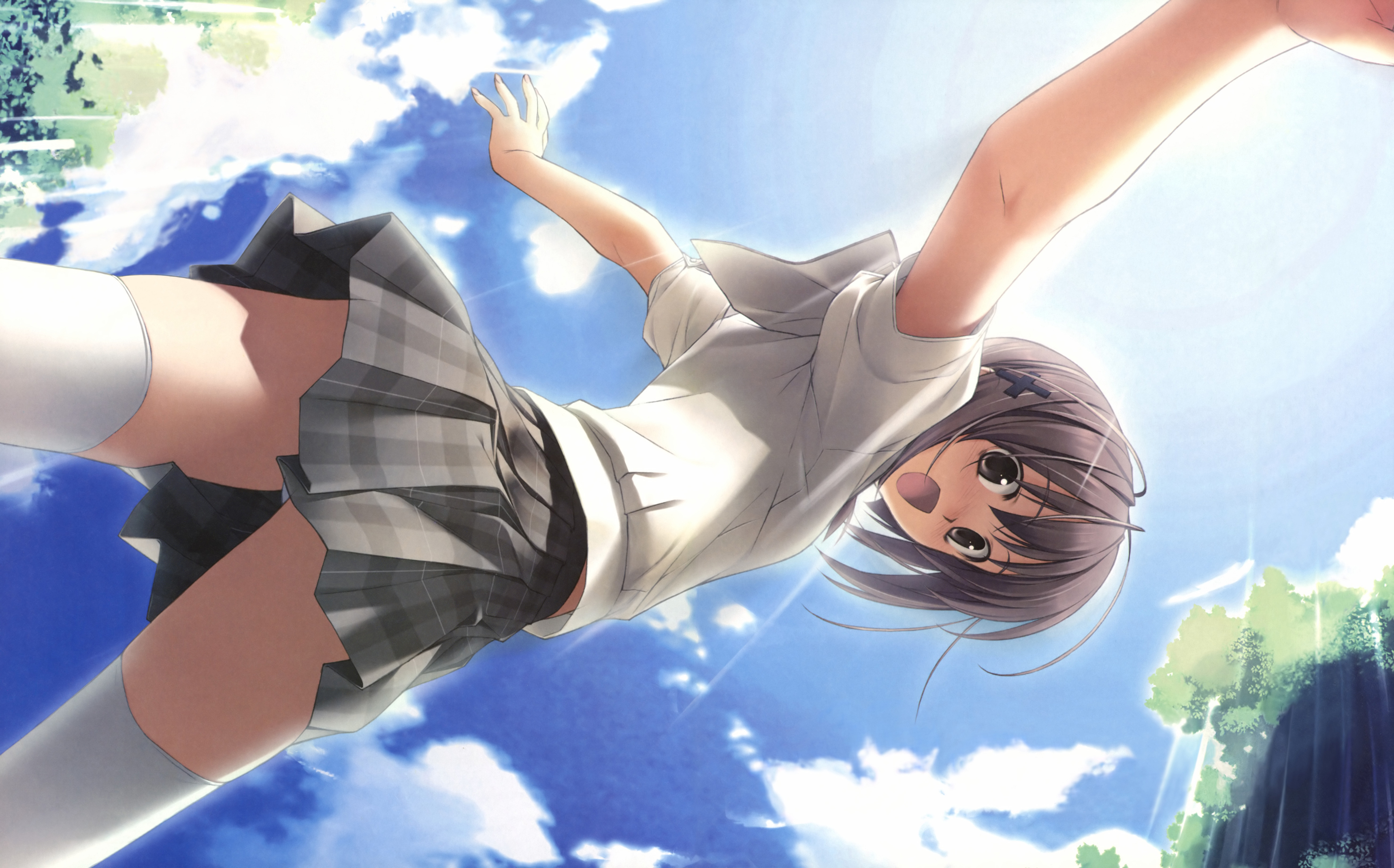 sphere hashimoto takashi yosuga no sora amatsume akira seifuku thighhighs | #8016 | yande.re